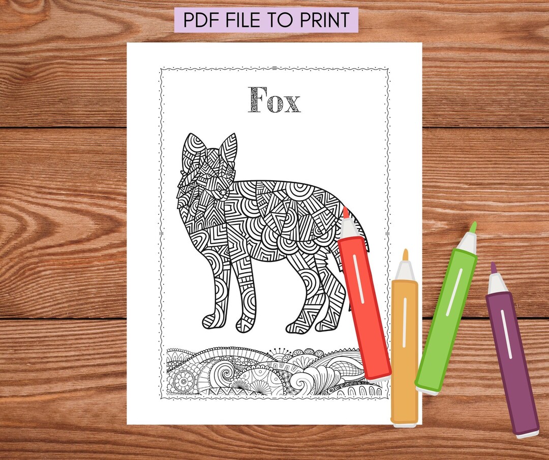 Wild Animals Mandala Coloring Book: 15 Pages of Nature's Majesty - Etsy