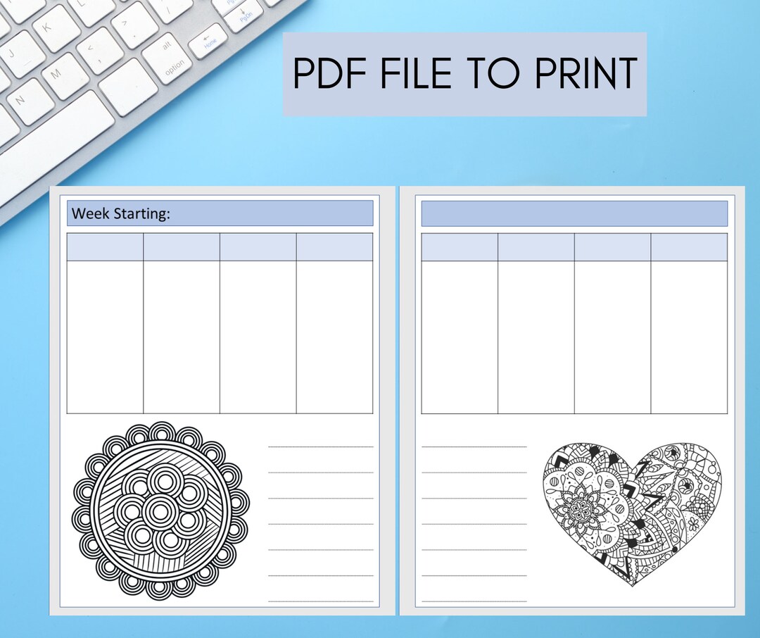 Printable Weekly Planner With Mandala Design - Stay Organized and ...