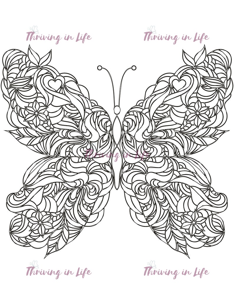 Set of 10 Butterfly Mandala Coloring Pages | Printable Coloring Sheets ...