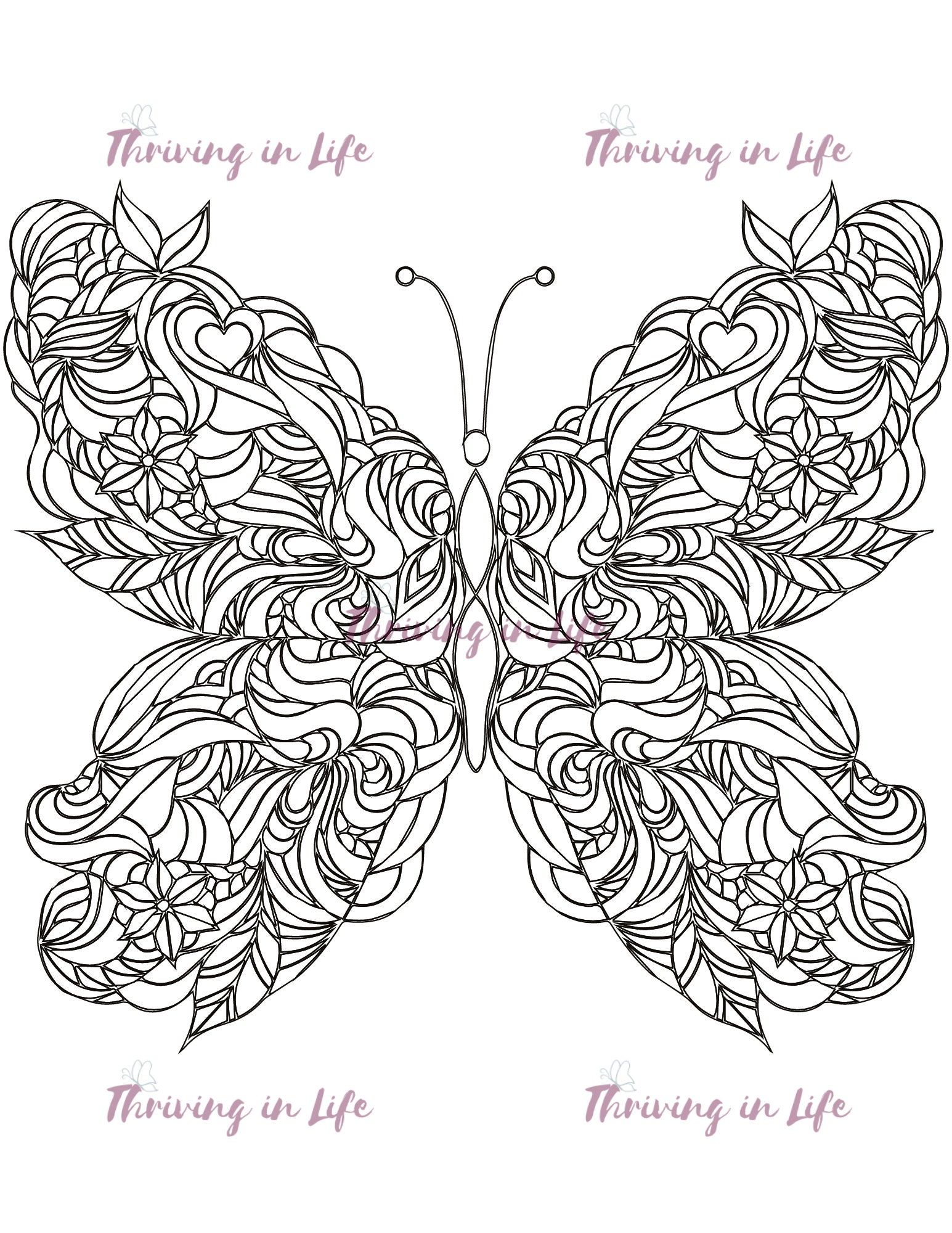 Set of 10 Butterfly Mandala Coloring Pages | Printable Coloring Sheets ...