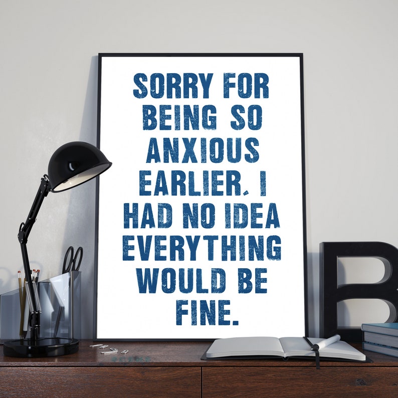 Anxious Print - Etsy