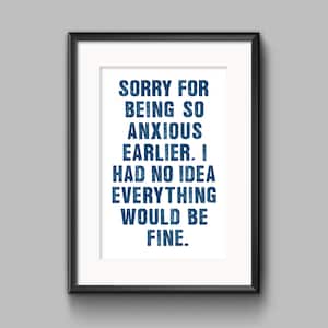 Anxious Print - Etsy