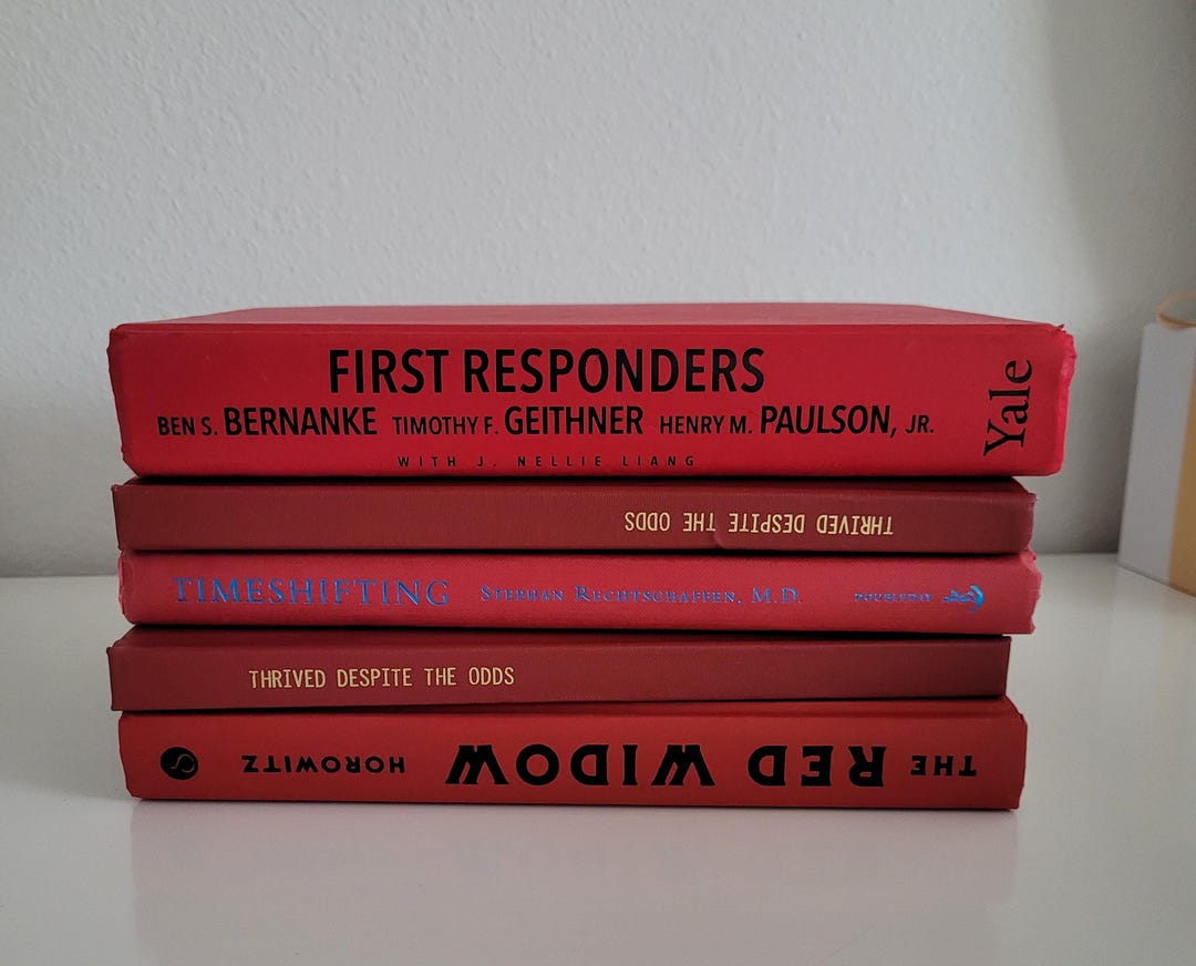 Coffee Table Books in Red Color. Book Stack, Home Staging, Interior ...