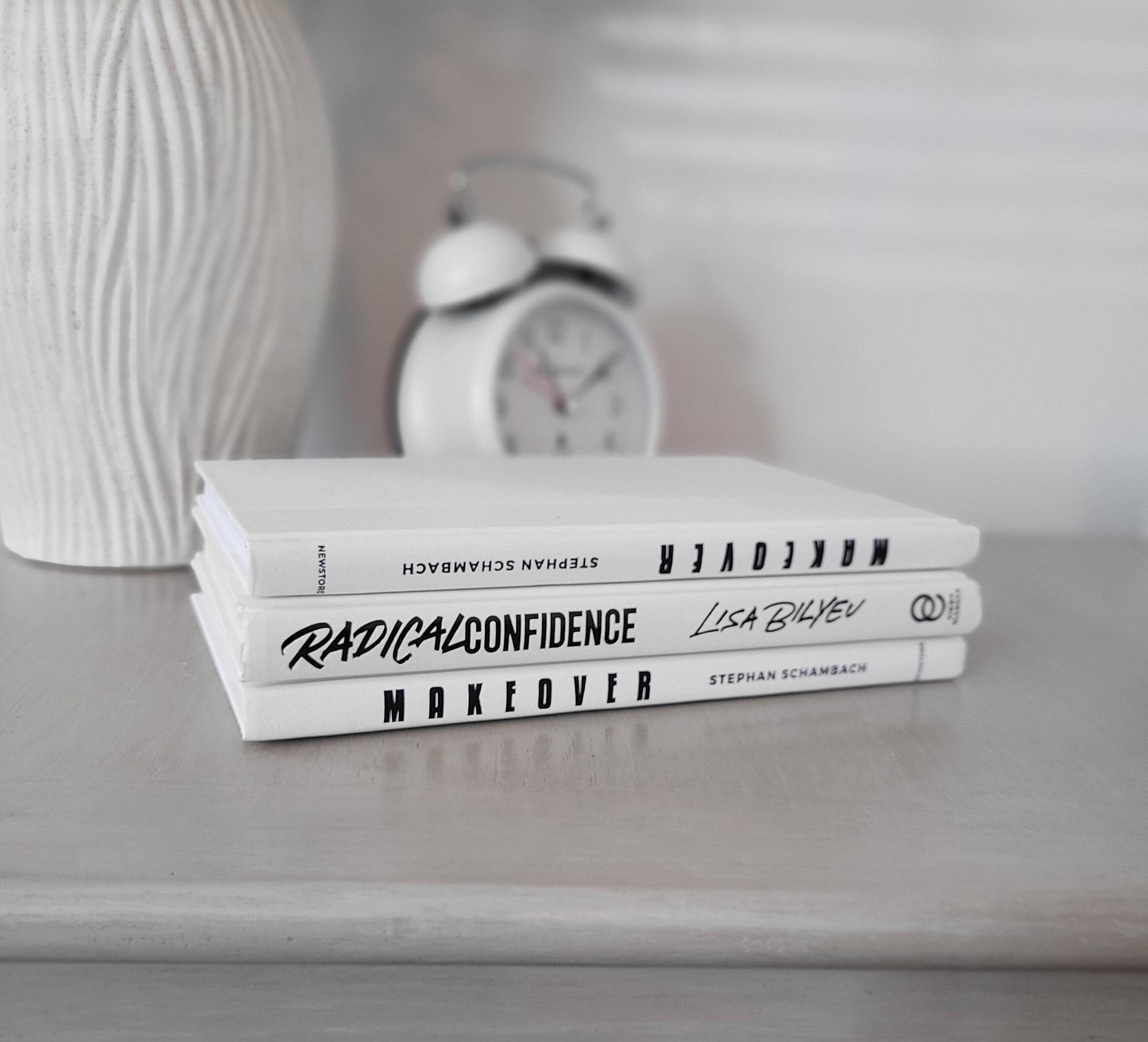 Book Stack Decor, White Book Bundle, Bookshelf Decoration, Coffee Table ...