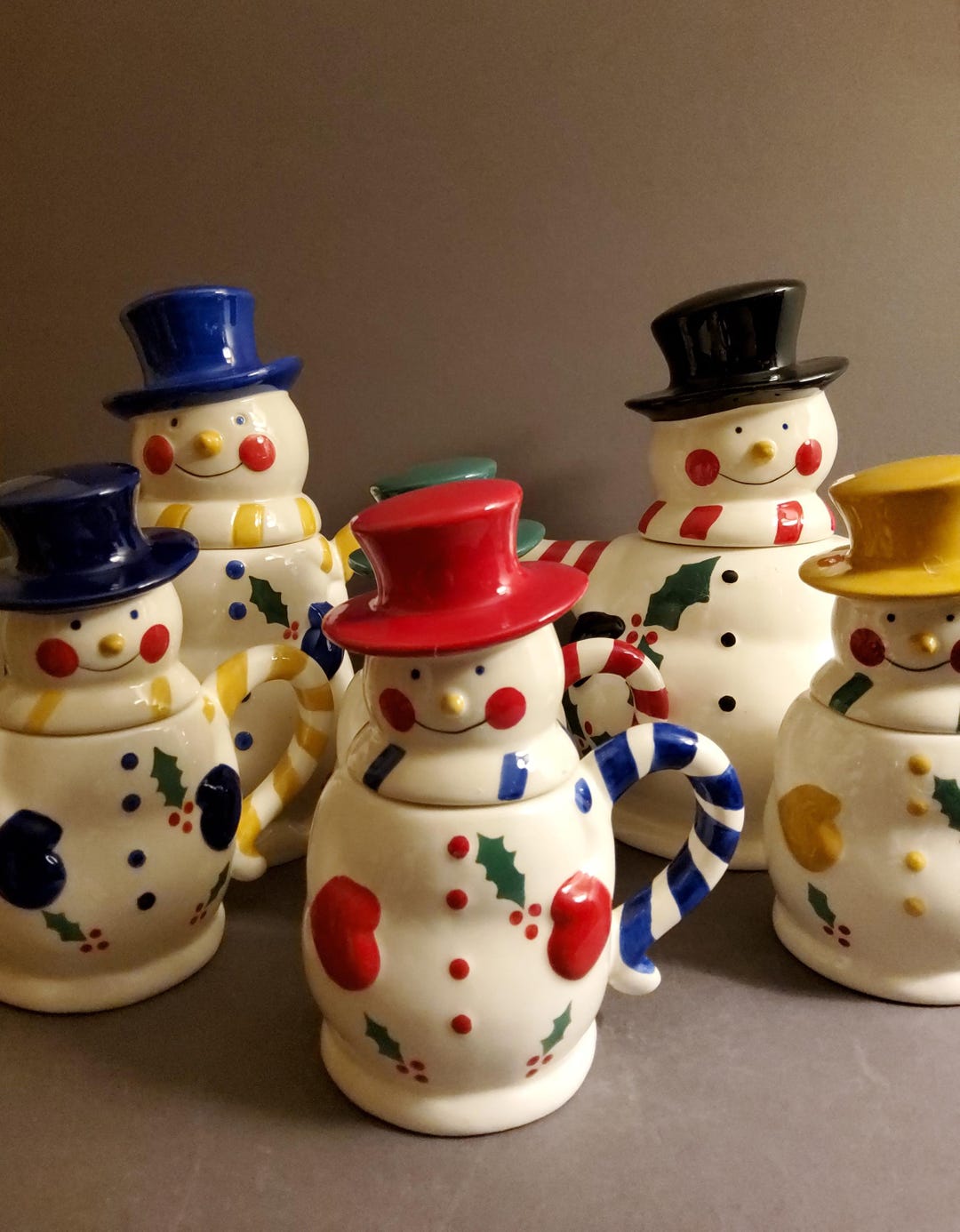 6 Piece Snowman Tea/hot Chocolate Entertaining Set by Temptations - Etsy