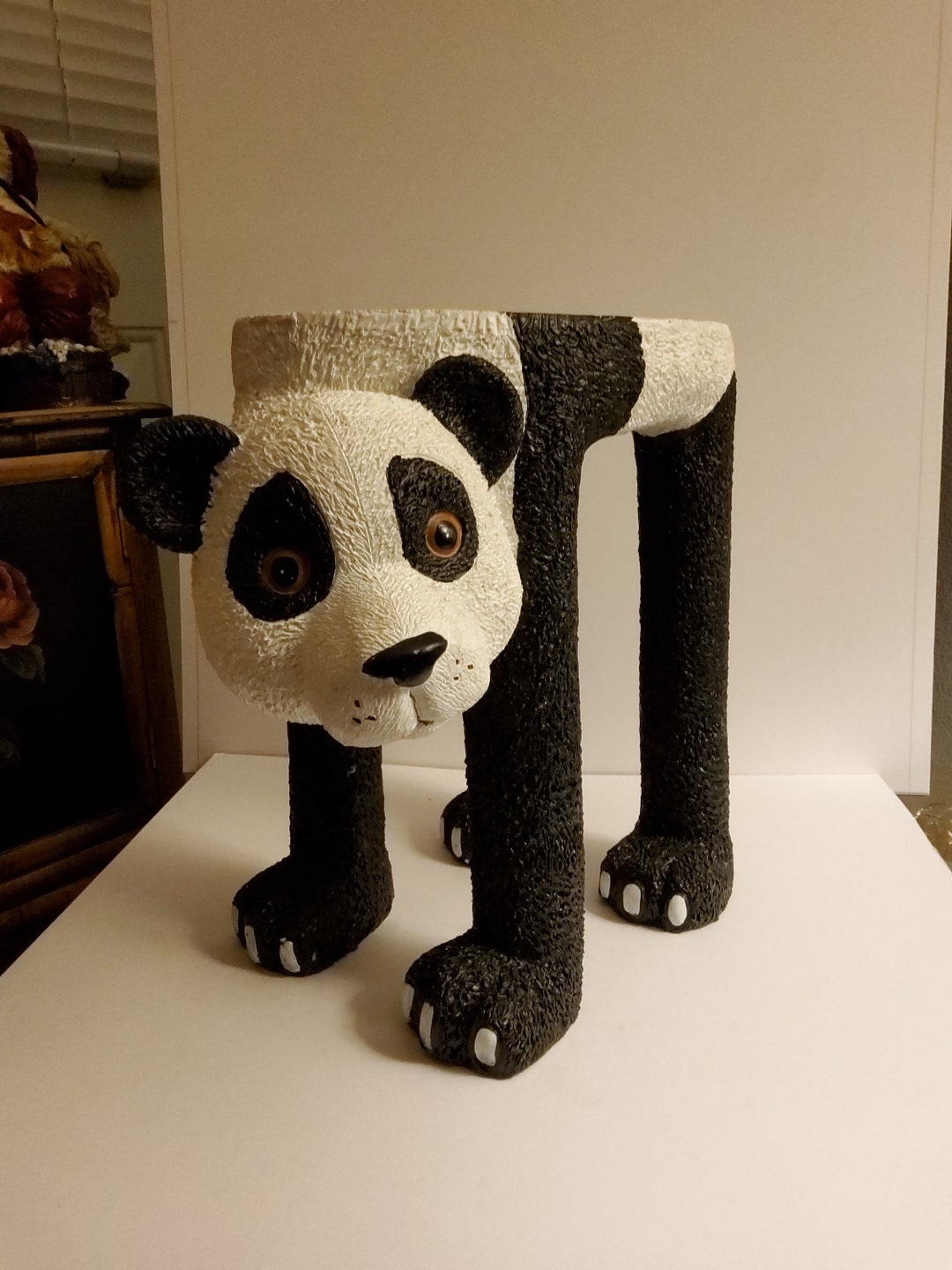 Panda Footstool Child Stone/resin - Etsy