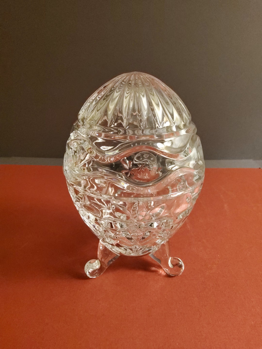 Fifth Avenue Alexandra Cut Crystal Egg Candy/nut Dish Made in Slovakia ...