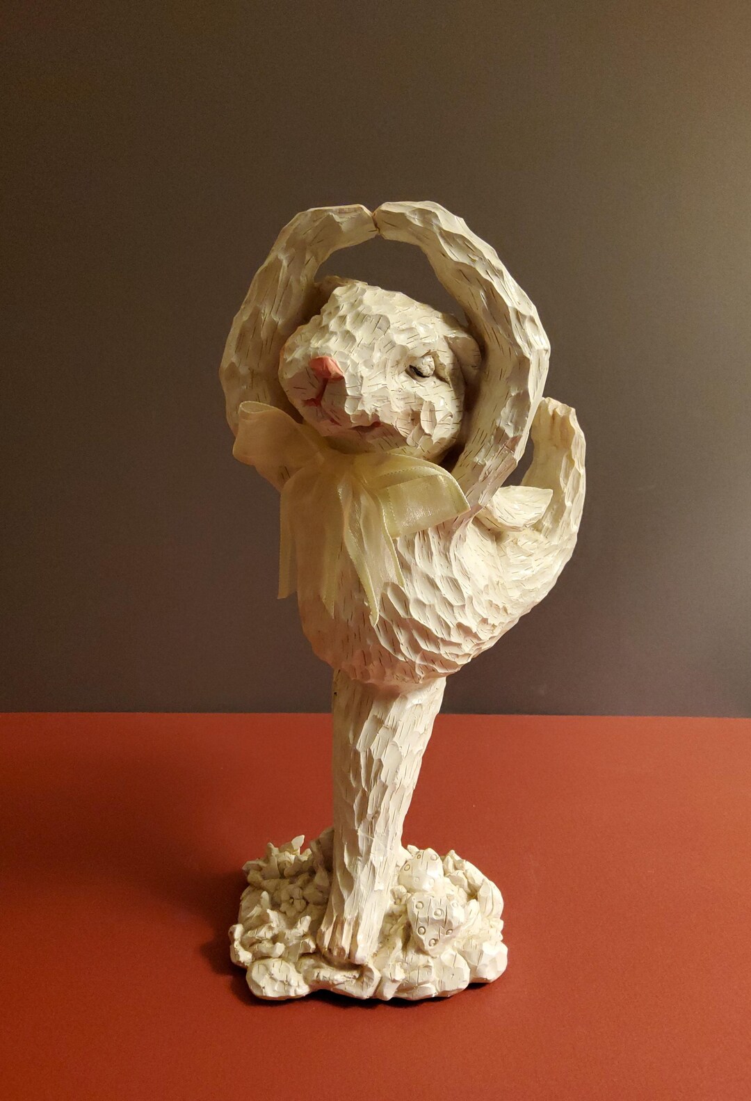 Carved Wood/resin Ballet Dancing Rabbit - Etsy