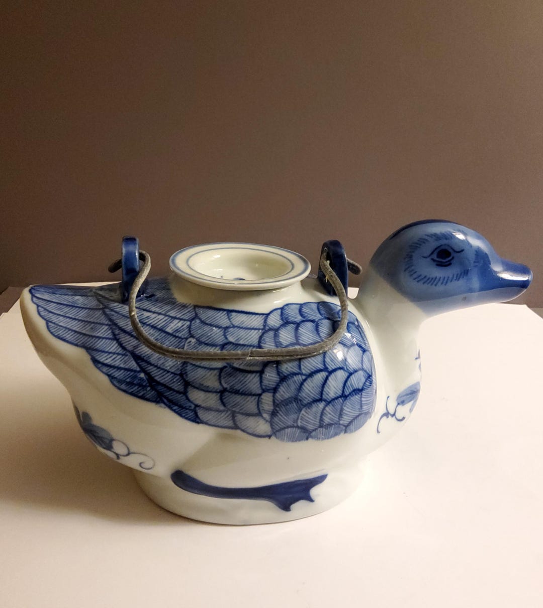 Asian Porcelain Handpainted Duck Teapot - Etsy