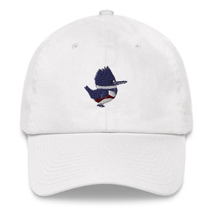 Belted Kingfisher Hat: Hand-painted Bird Dad Hat - Etsy