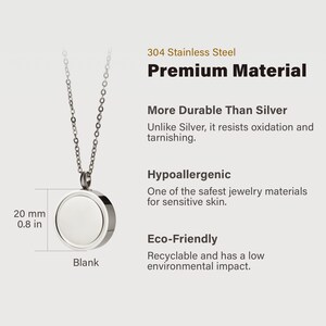 Custom Urn Memorial Necklace Ash Holder Necklace Black Engraved ...