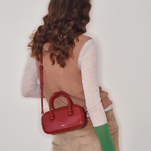 Red Crossbody Bag | Red Leather Bag | Small Red Bag | Mini Leather Bag ...