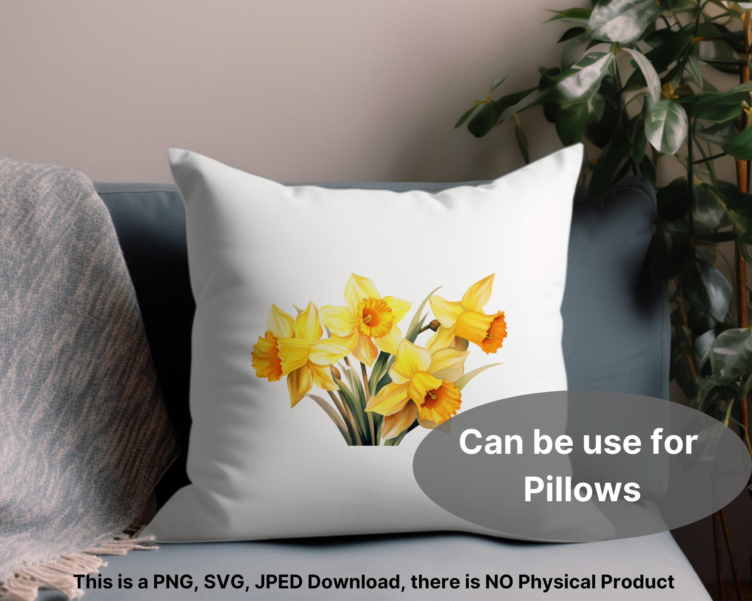 Daffodil Watercolor Clipart Bundle, Watercolor Daffodil, Daffodil PNG ...