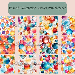 Bubble Digital Paper PNG, Colorful Bubbles, Bubbles Download, Digital ...
