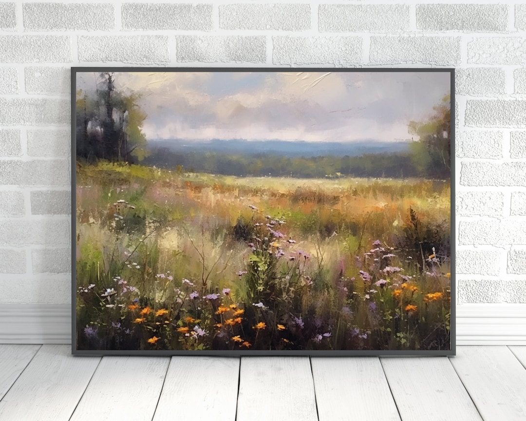 Wildflower Landscape | Wildflower Painting | Landscape Oil Painting ...