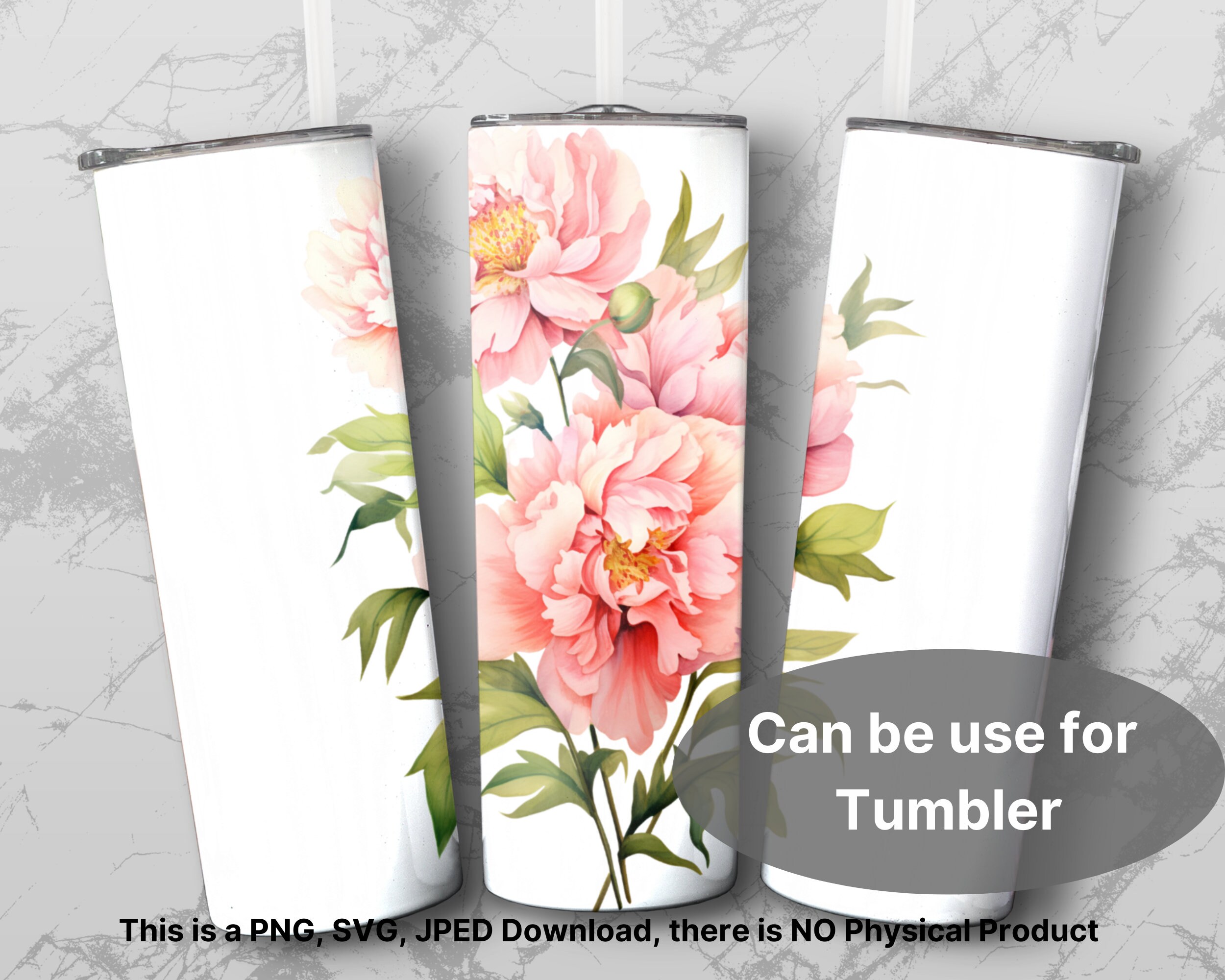 Watercolor Peony Clipart, Floral Clipart, Sublimation Design ...