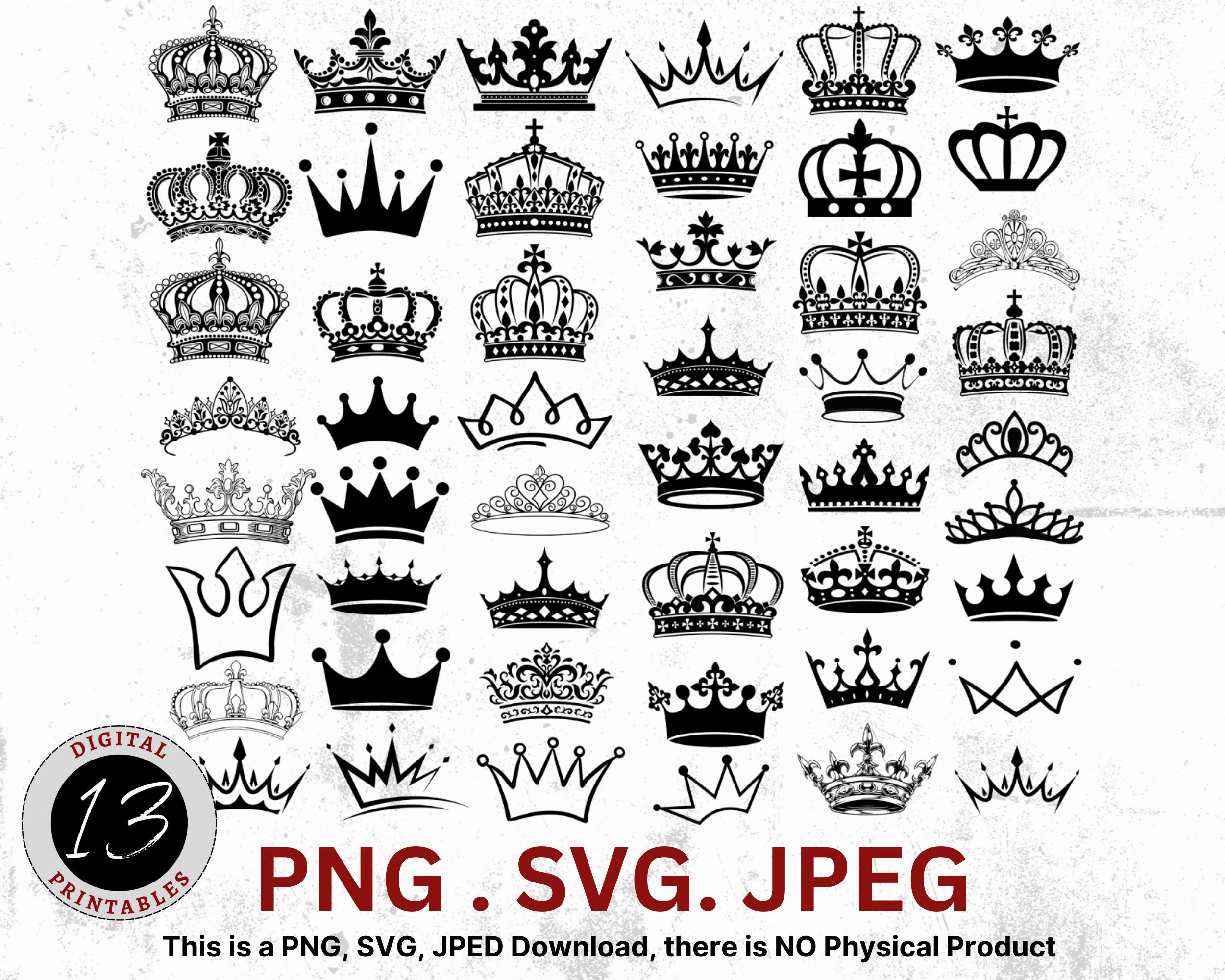 Royal Crown SVG Bundle, Crown Clipart, Crown Silhouette, SVG for ...