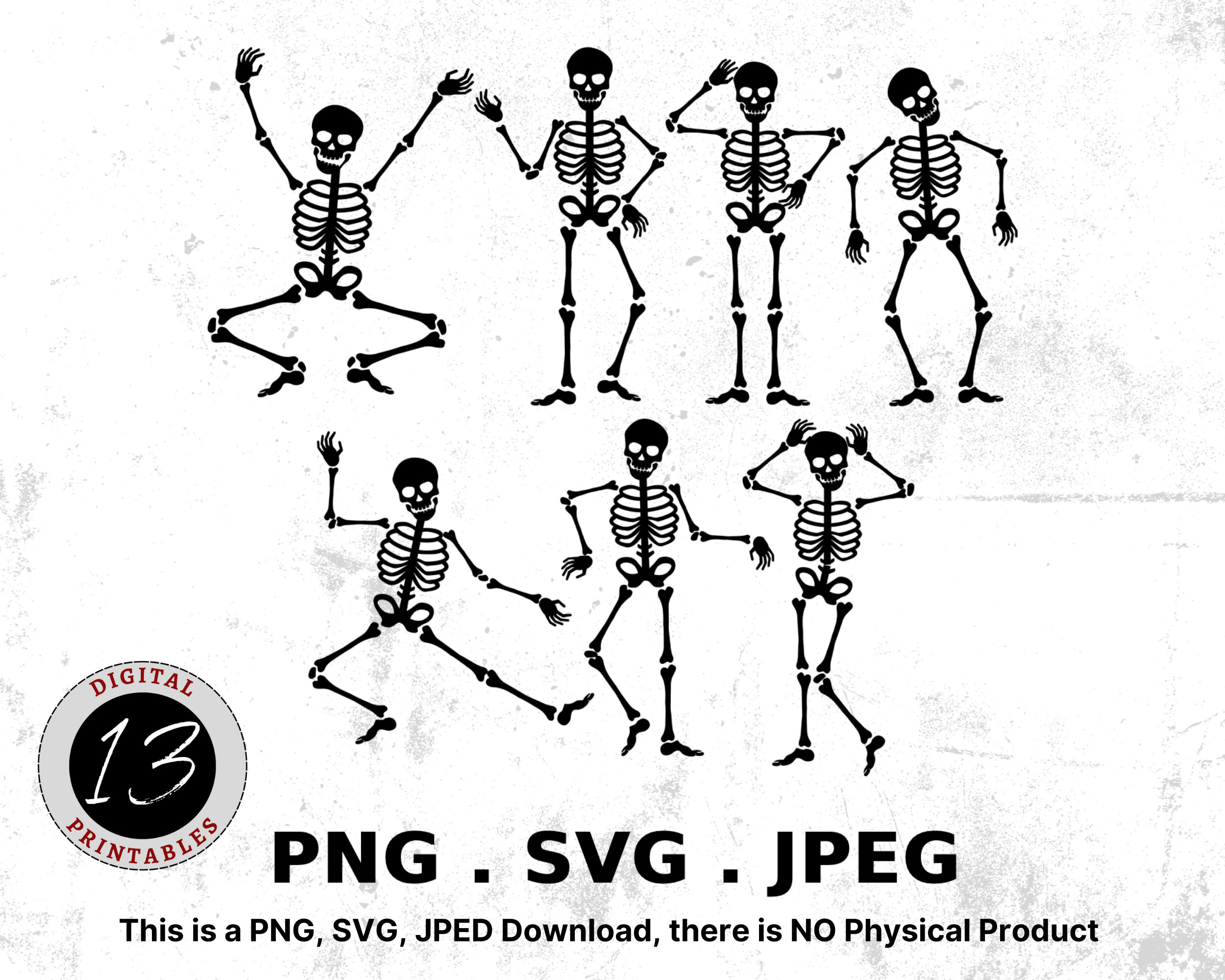 Skeleton Bundle Svg, Halloween Svg, Skeleton Silhouette Svg, Halloween ...