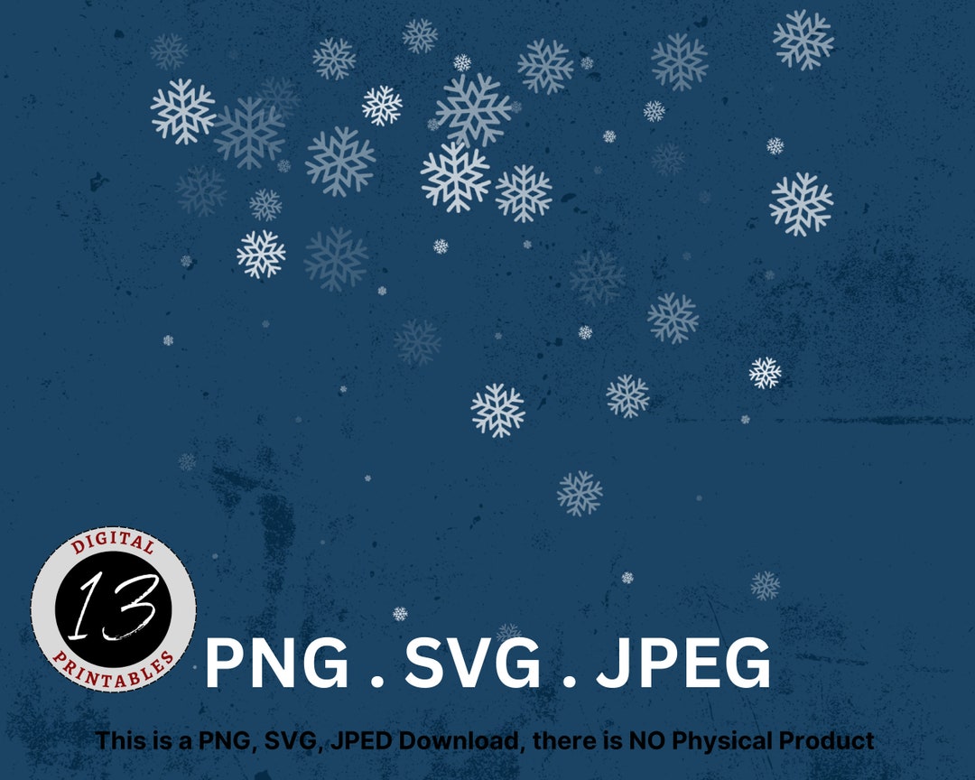 Snow SVG, Digital Snow Fall, Christmas Snow SVG, Digital Prints ...