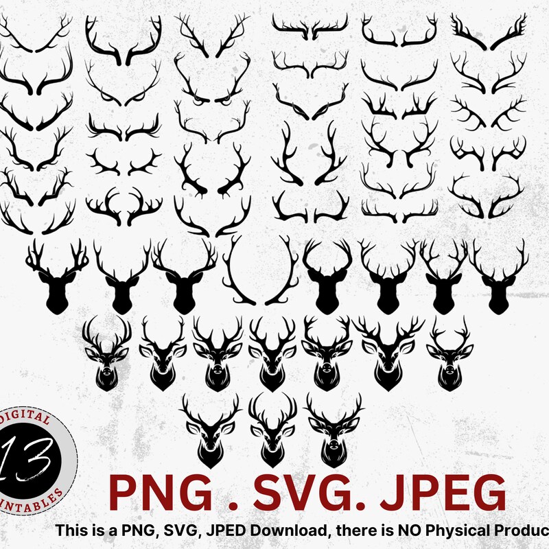 Antler Silhouette - Etsy