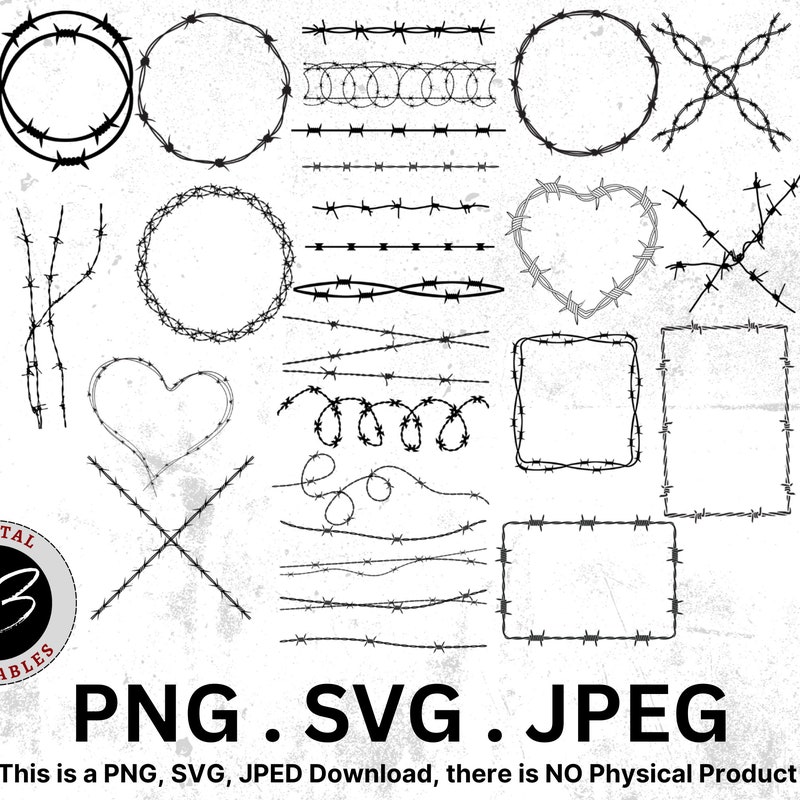 Barbed Wire Svg - Etsy