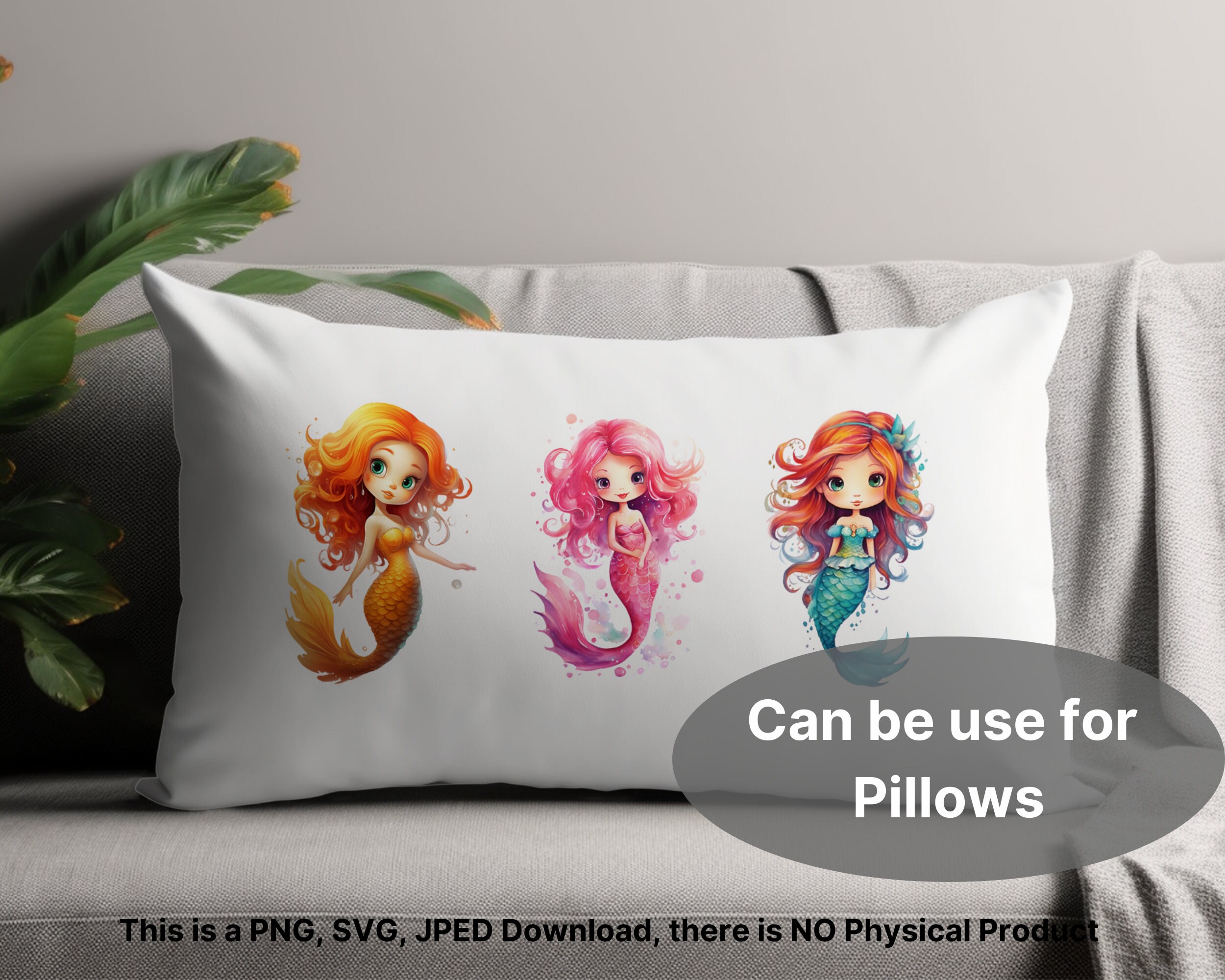 Watercolor Mermaid Clipart, Mermaid Bundle Clipart, Mermaid SVG ...