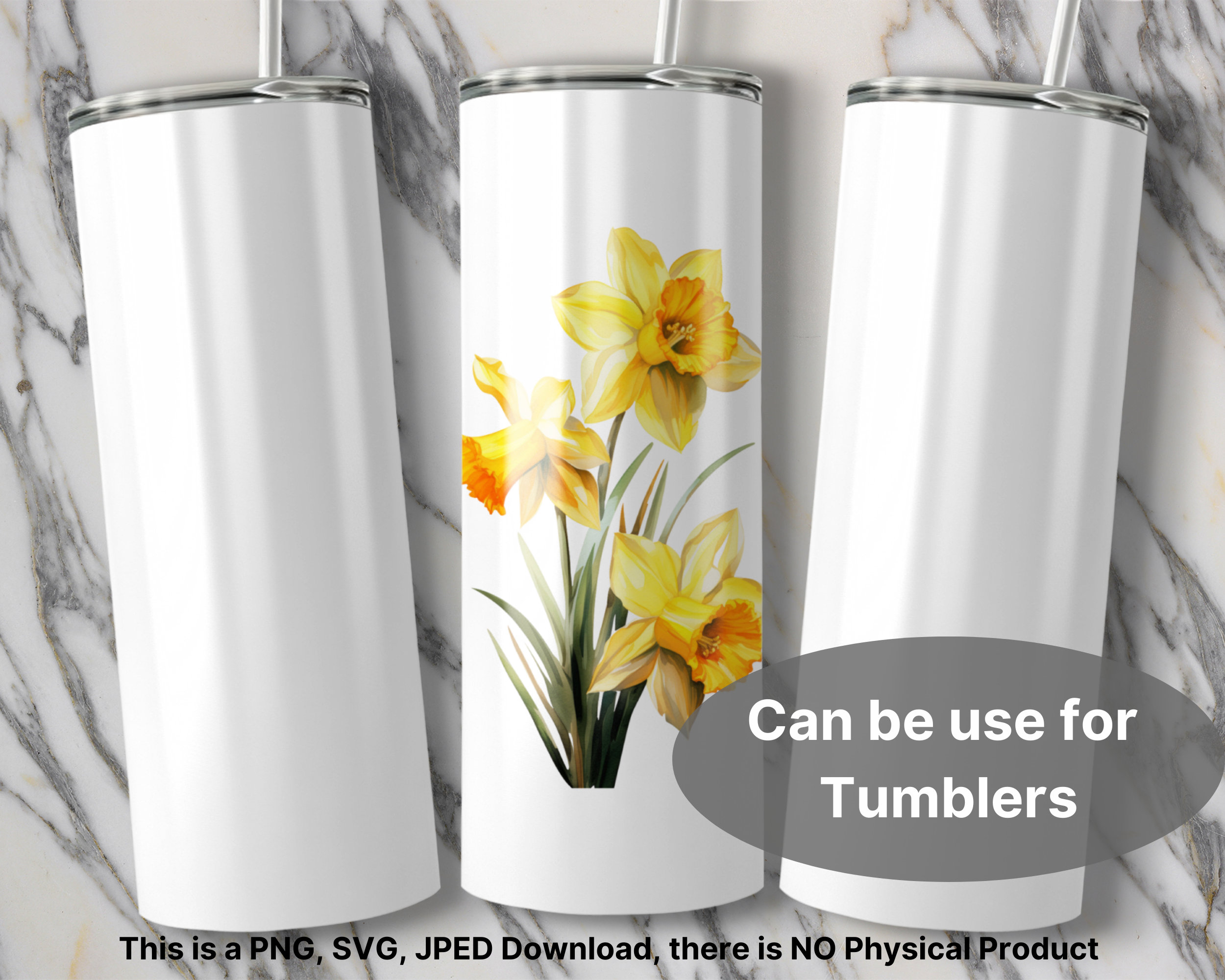 Daffodil Watercolor Clipart Bundle, Watercolor Daffodil, Daffodil PNG ...