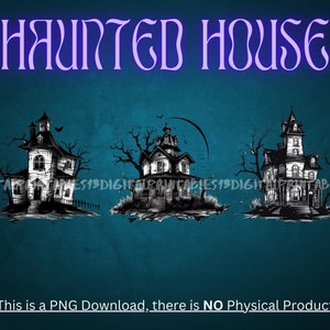 Haunted House Bundle Clipart, Halloween Clipart, Halloween PNG ...