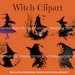 Witch Bundle Clipart Halloween Witch PNG Witch Clipart - Etsy