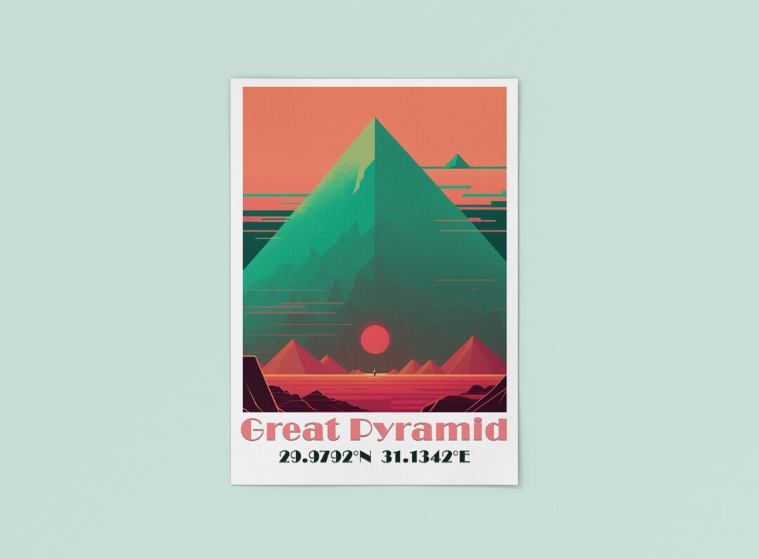 The Great Pyramid Wall Art - Landmarks Print - Wonders of the World ...