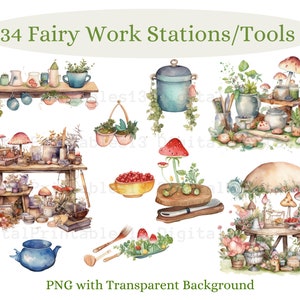 Fantasy Fairy Pack / Fairy Clipart / Fairy Tools / Fairy Workstation ...