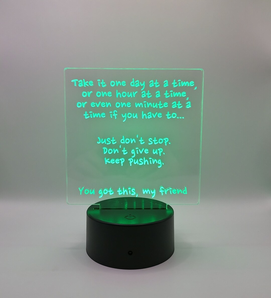 Encouragement Acrylic Sign, With Color-changing Light Base. Use for ...