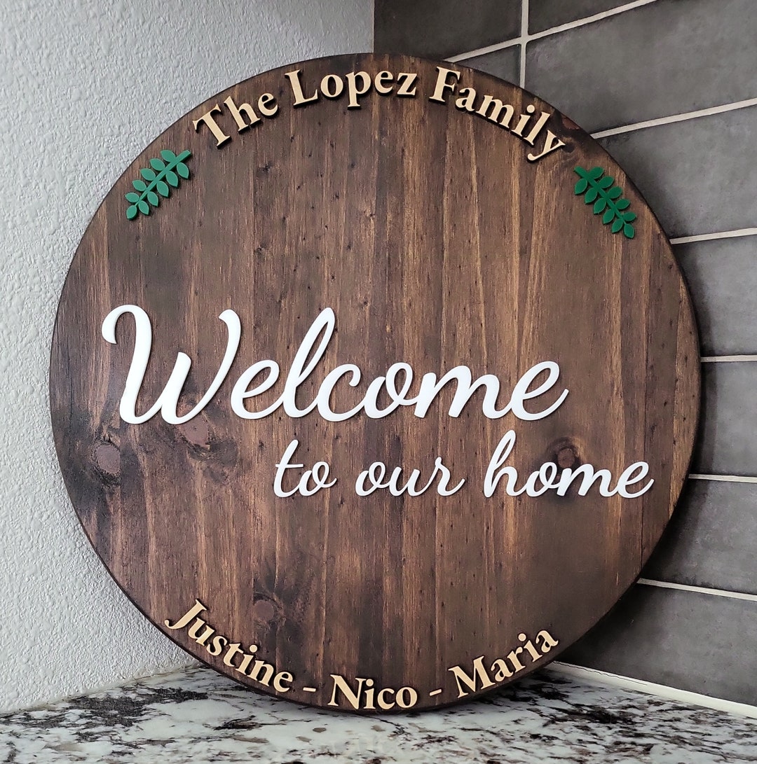 Welcome to Our Home Wooden Sign - Etsy