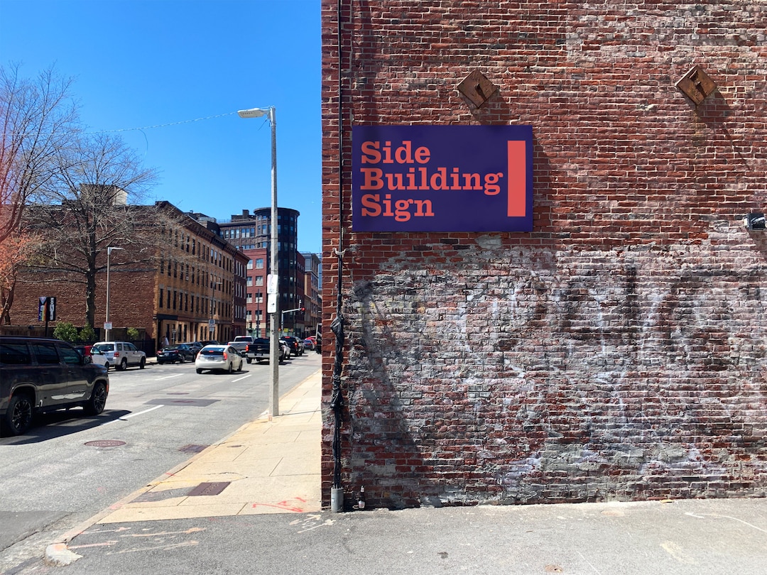 Side Building Sign Mockup - Etsy