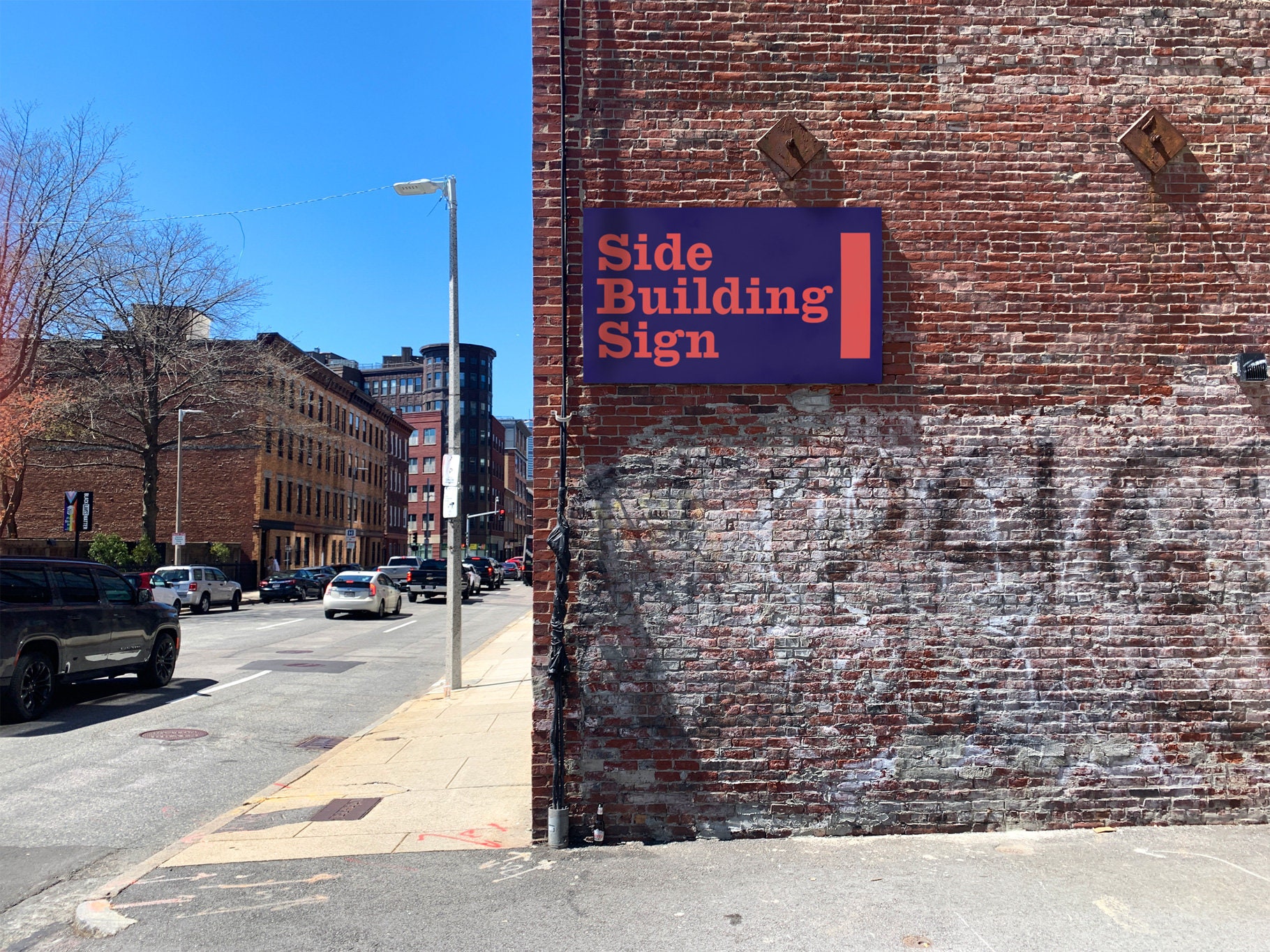 Side Building Sign Mockup - Etsy