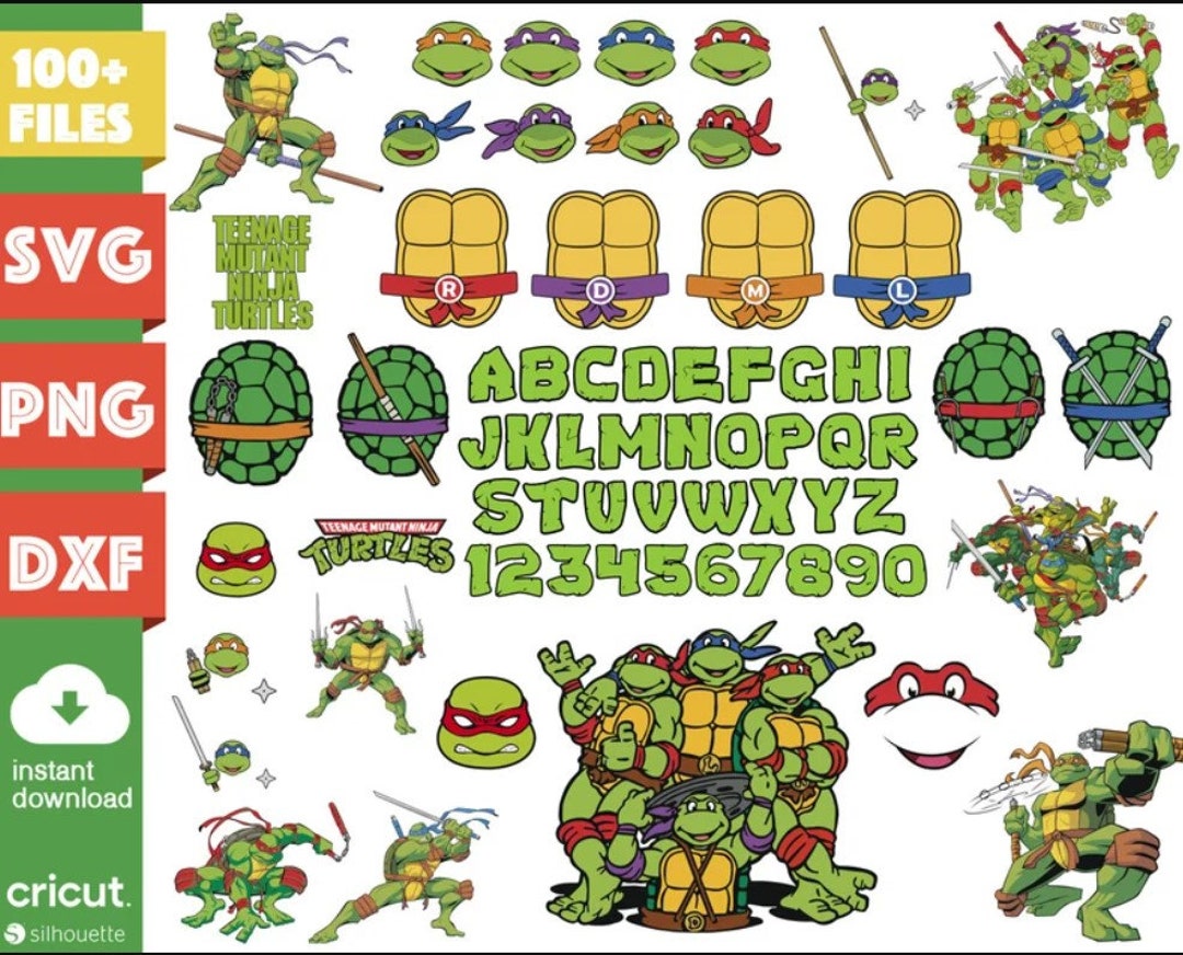 Turtles Font SVG Ninja Turtles Font Svg Turtles Alphabet - Etsy Canada
