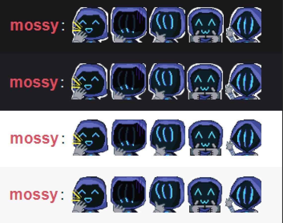 Chibi Omen Pixel Art Valorant Emote Pack for Twitch/youtube/discord 5 ...