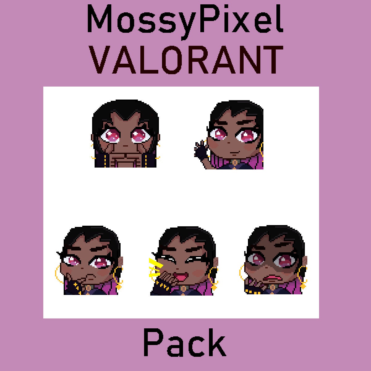Chibi Reyna Pixel Art Valorant Emote Pack for - Etsy Singapore
