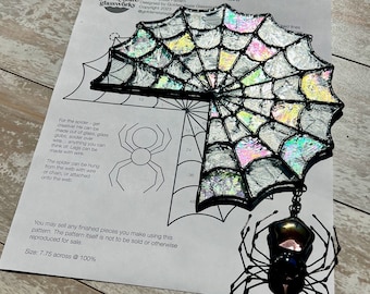 Spider Web Stained Glass Pattern - Etsy UK