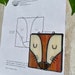 Sleepy Square Fox Stained Glass Pattern • Stained Glass Patterns ...