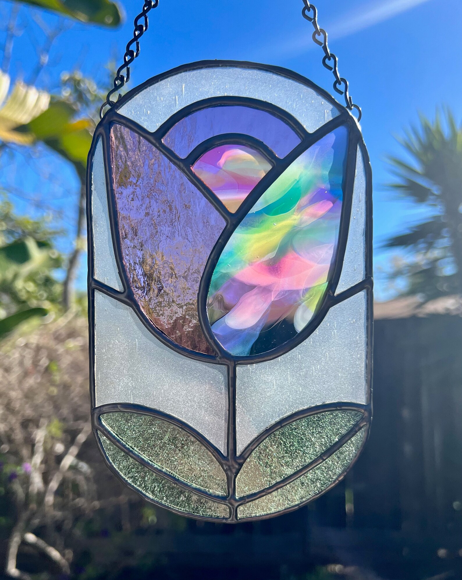 Modern Tulip Stained Glass Pattern: Suncatcher Design (digital Download ...