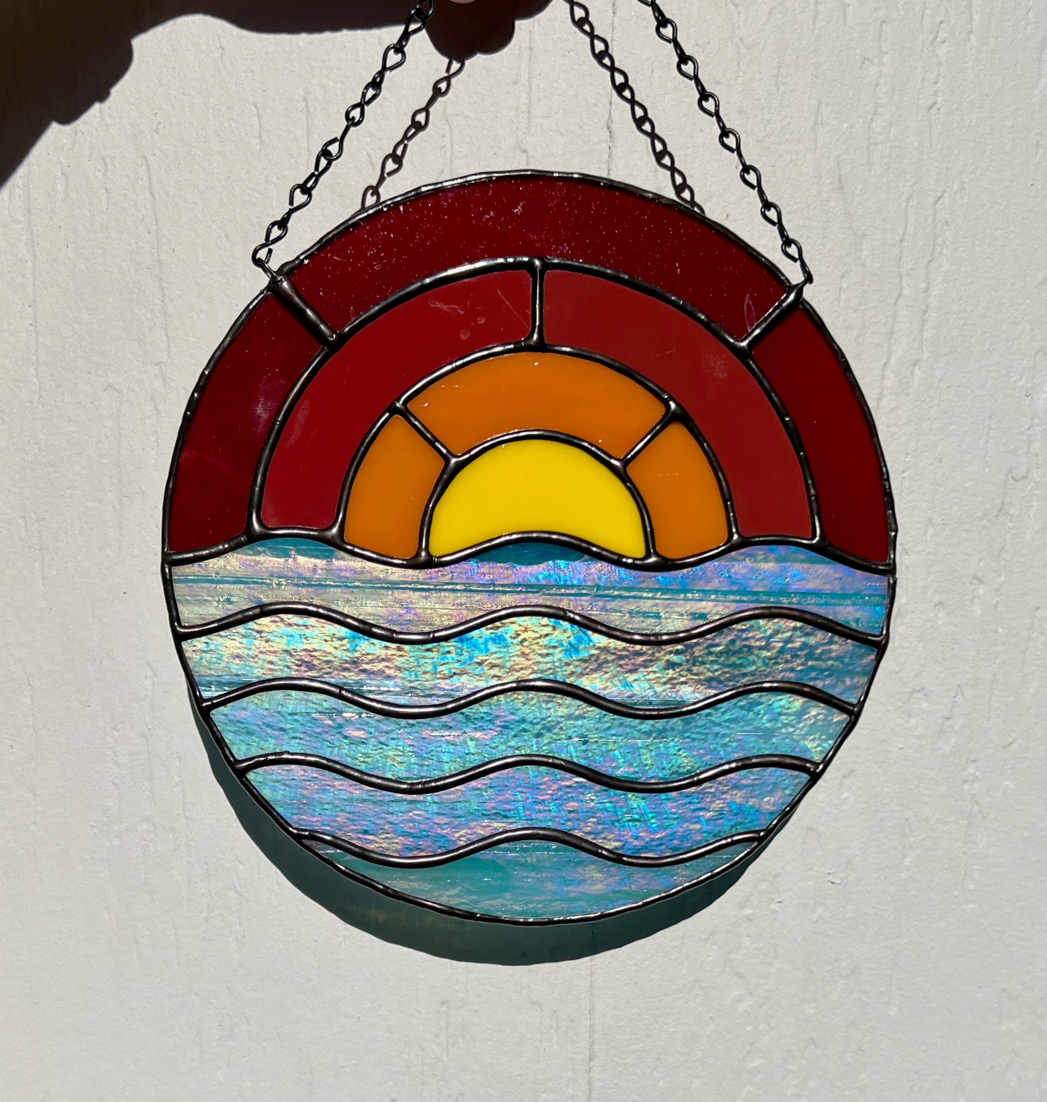 Ocean Sunset Stained Glass Pattern Stained Glass Patterns Stained Glass ...