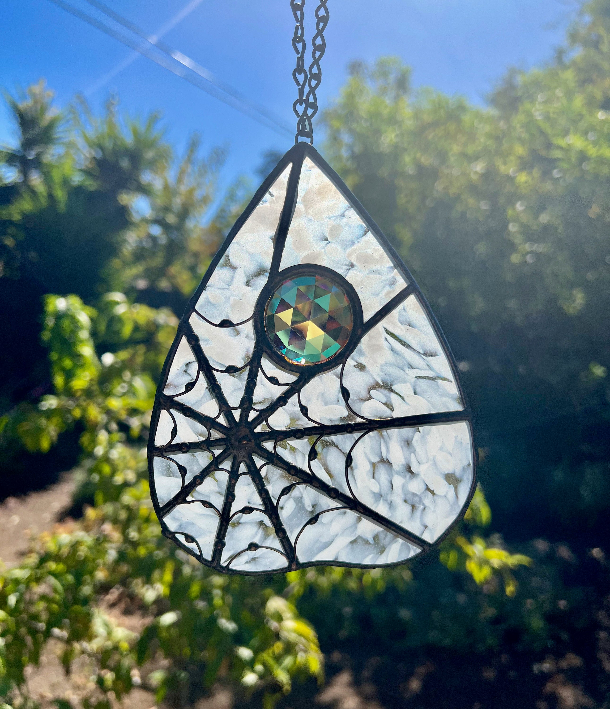 Spider Web Planchette Stained Glass Pattern Stained Glass Patterns ...