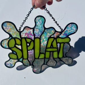 SPLAT Onomatopoeia Stained Glass Pattern • Stained Glass Suncatcher ...