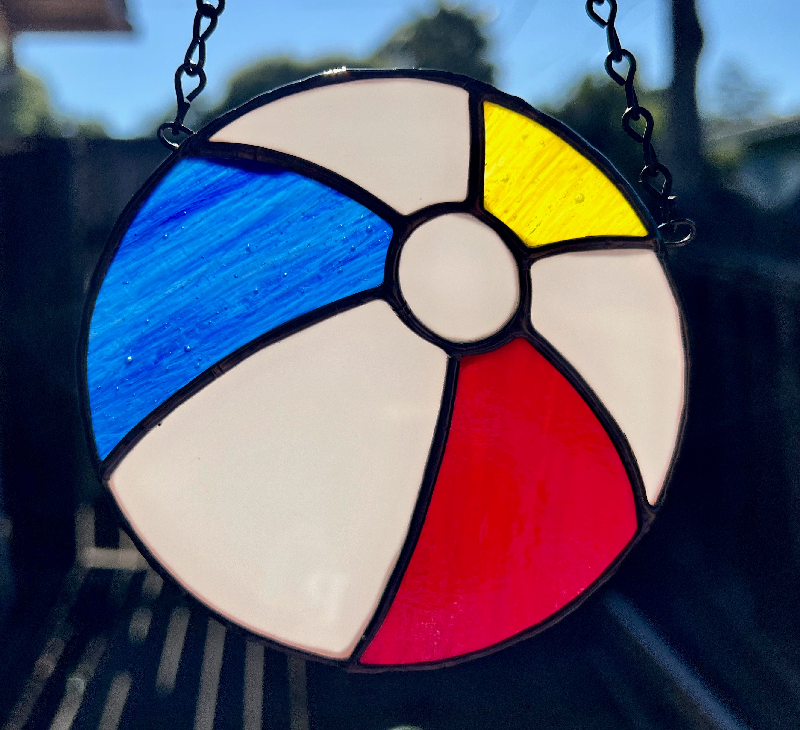 Beach Ball Stained Glass Pattern PATTERN Stained Glass - Etsy