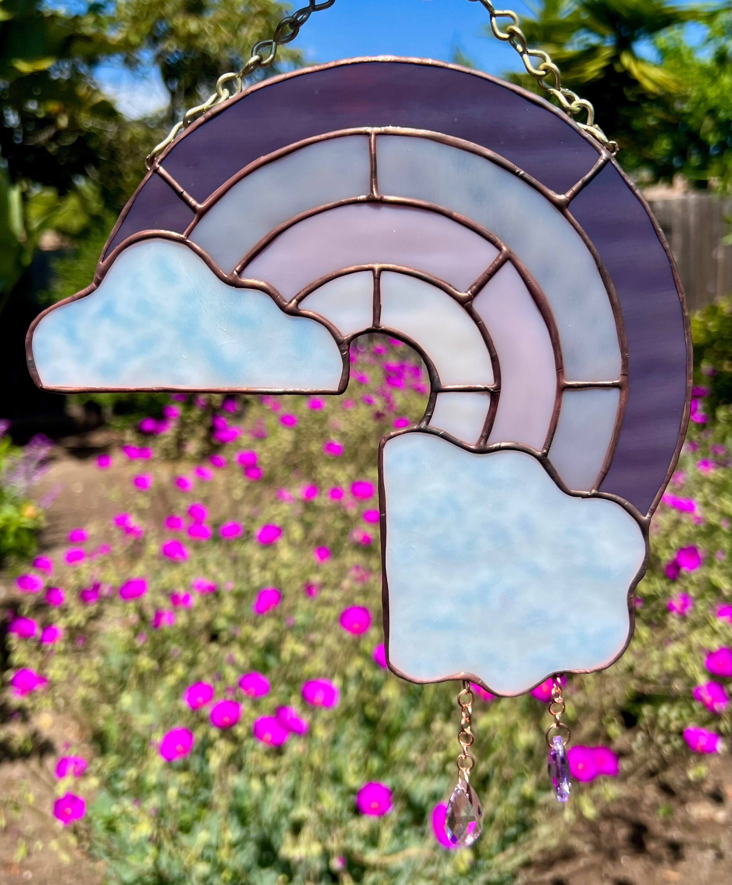 4 Stripe Rainbow Stained Glass Pattern: Corner Suncatcher (PDF, SVG ...