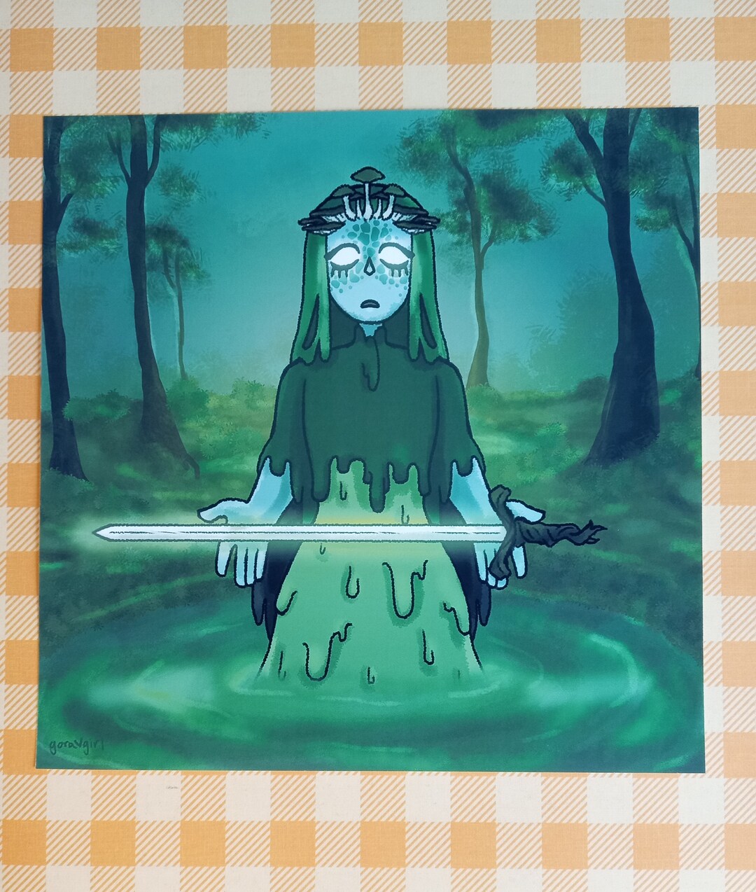 Lady of the Bewitched Bog Print - Etsy