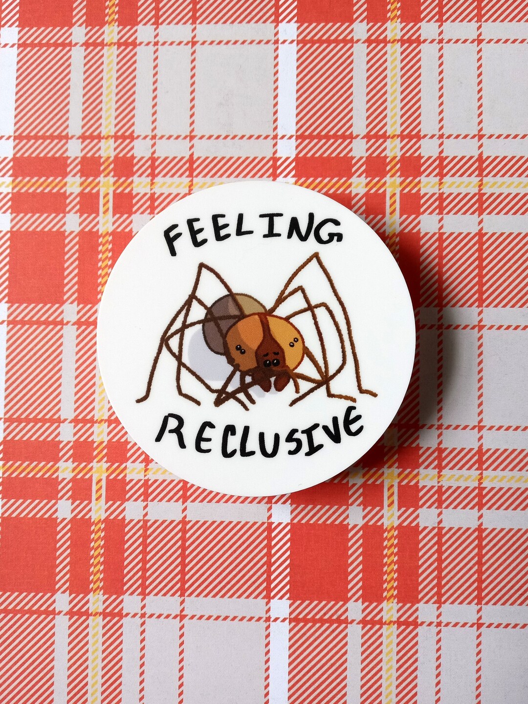 Brown Recluse Spider Introvert Sticker - Etsy