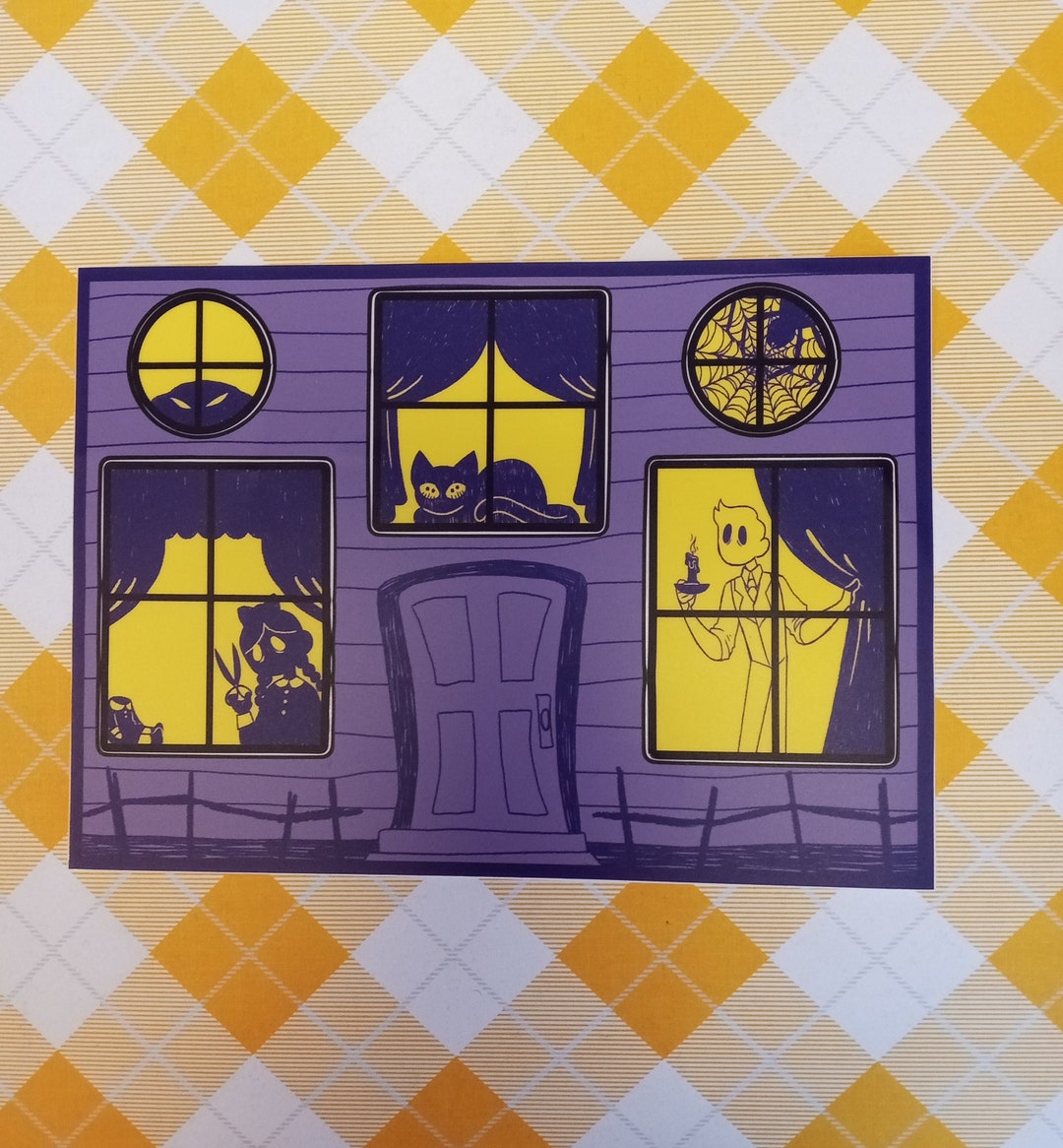 Haunted House Sticker Sheet - Etsy
