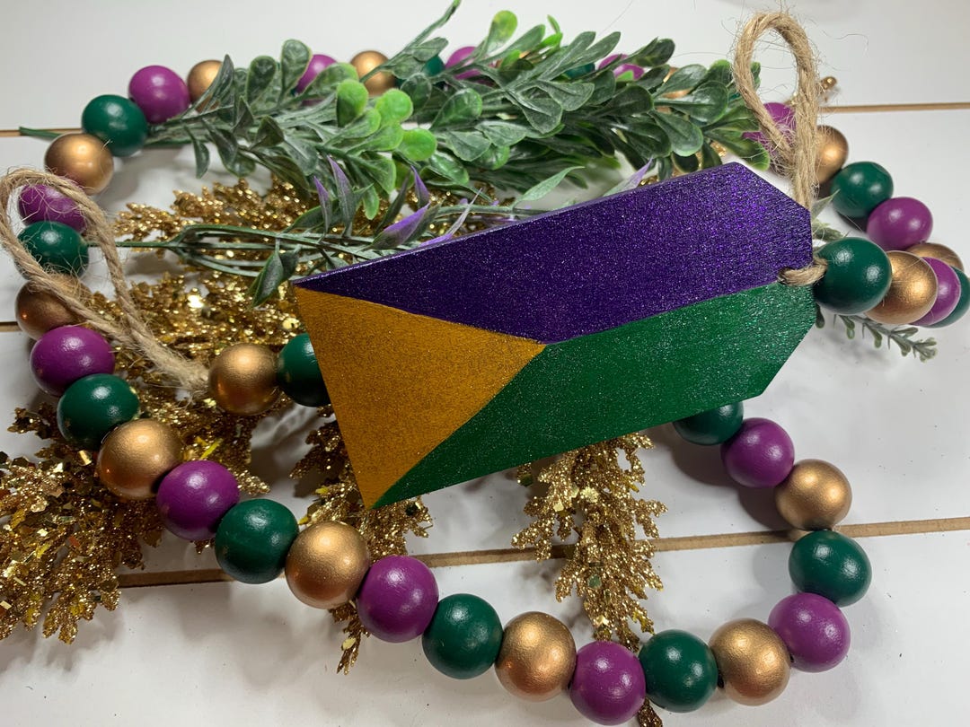 Mardi Gras Garland, New Orleans, Louisiana, Cajun, Home Decor, Holiday ...